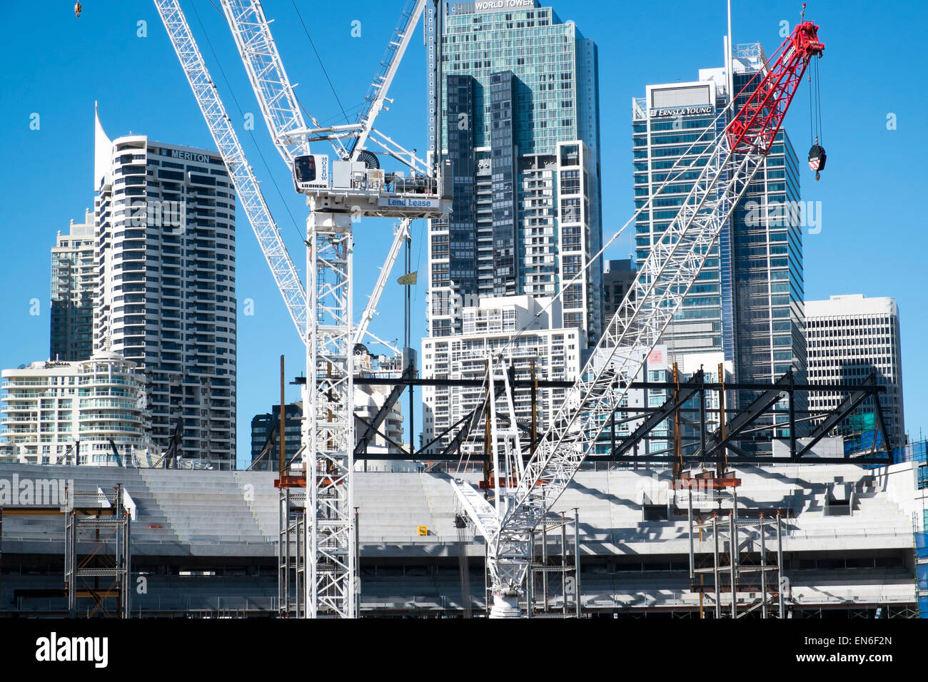 Construction of Darling harbour live precinct in Sydney with world ...