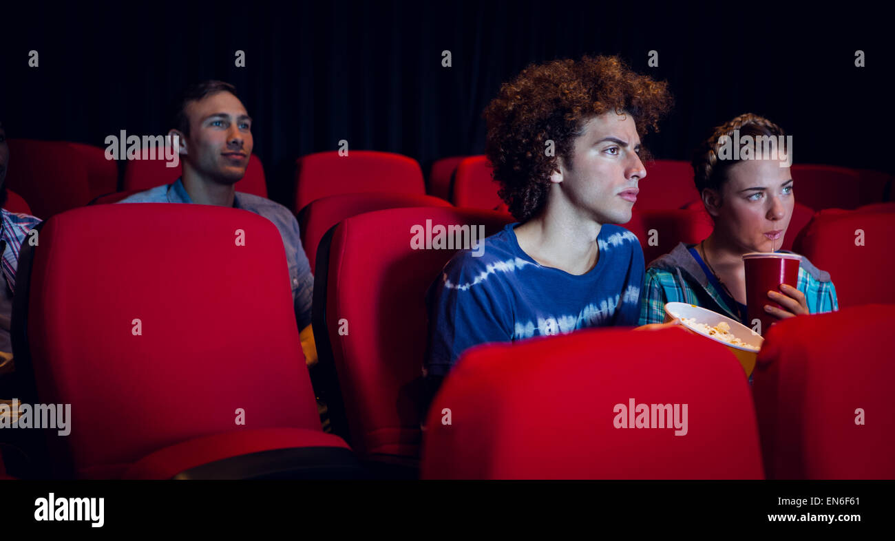 Happy friends cinema watching hi-res stock photography and images - Alamy
