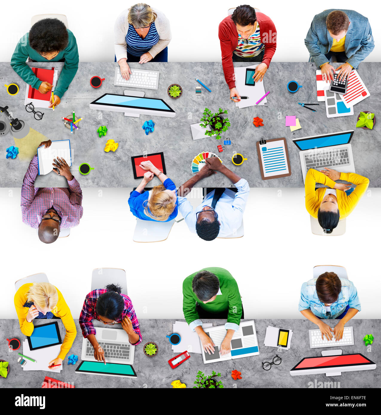 Designers Working in the Office Photo and Illustration Stock Photo - Alamy