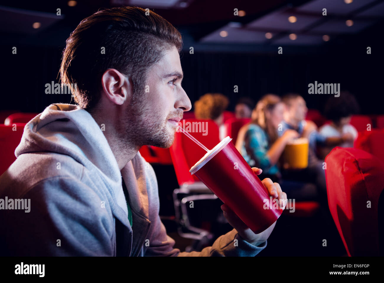 People watching a film Stock Photo - Alamy