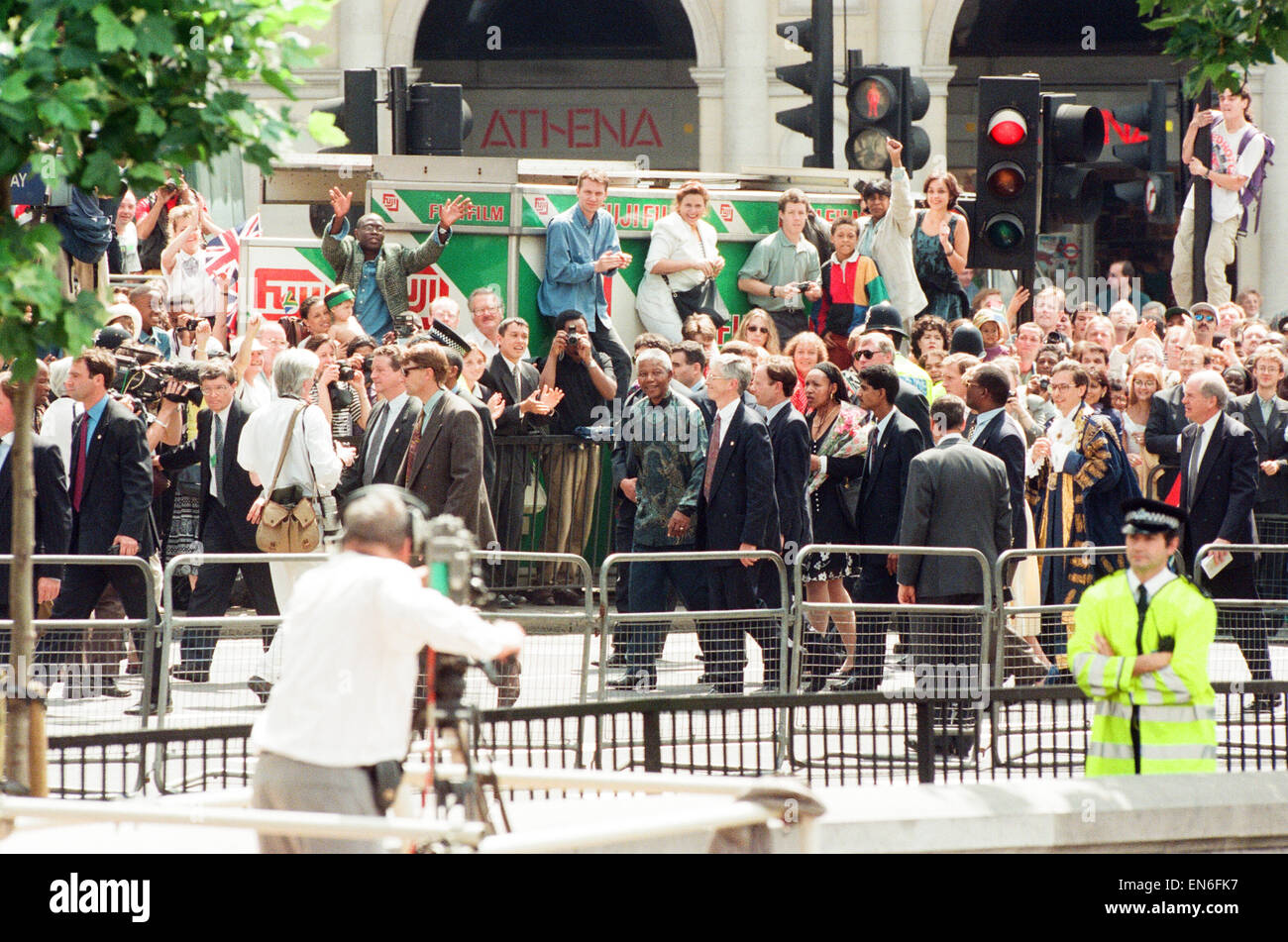 South African President Nelson Mandela and Prince Andrew the Duke of ...