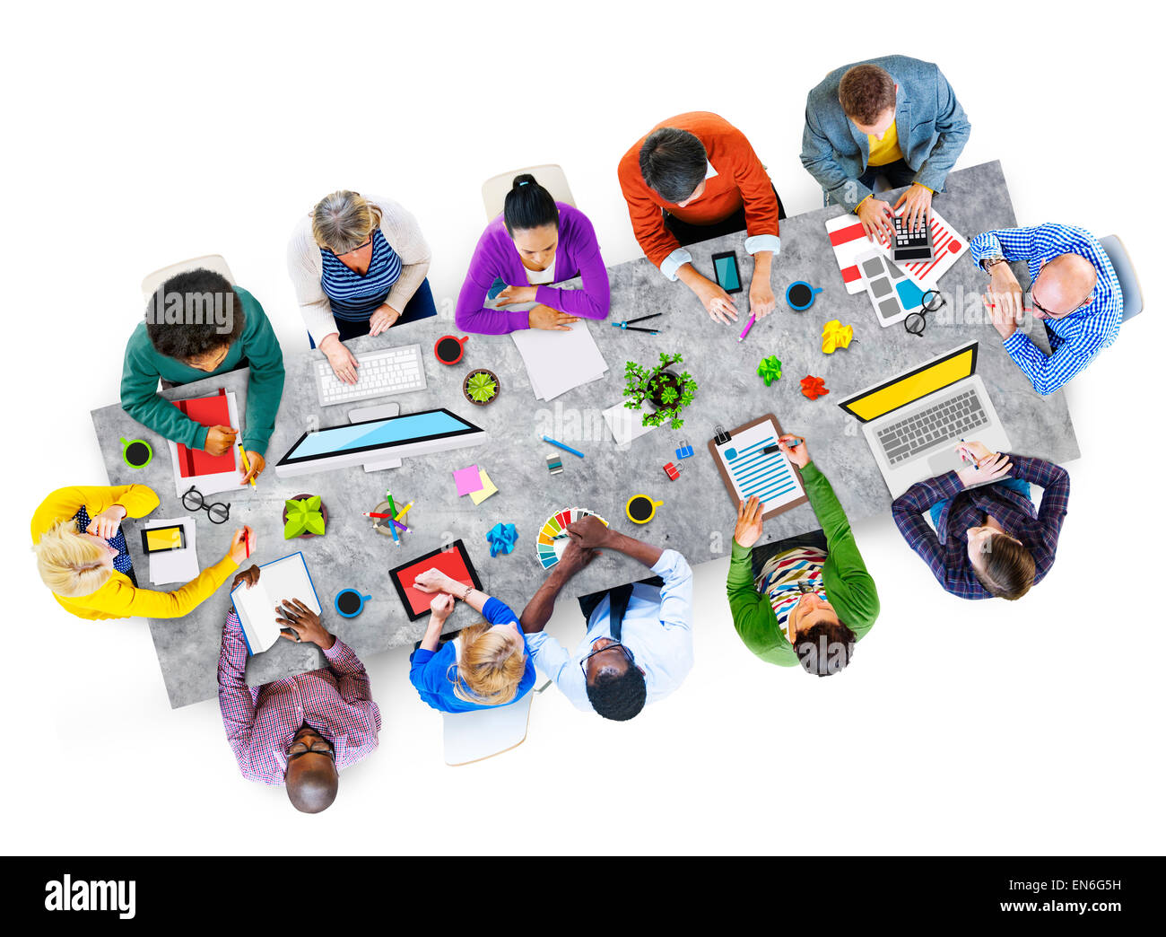 Group of Design Team on Working Stock Photo - Alamy