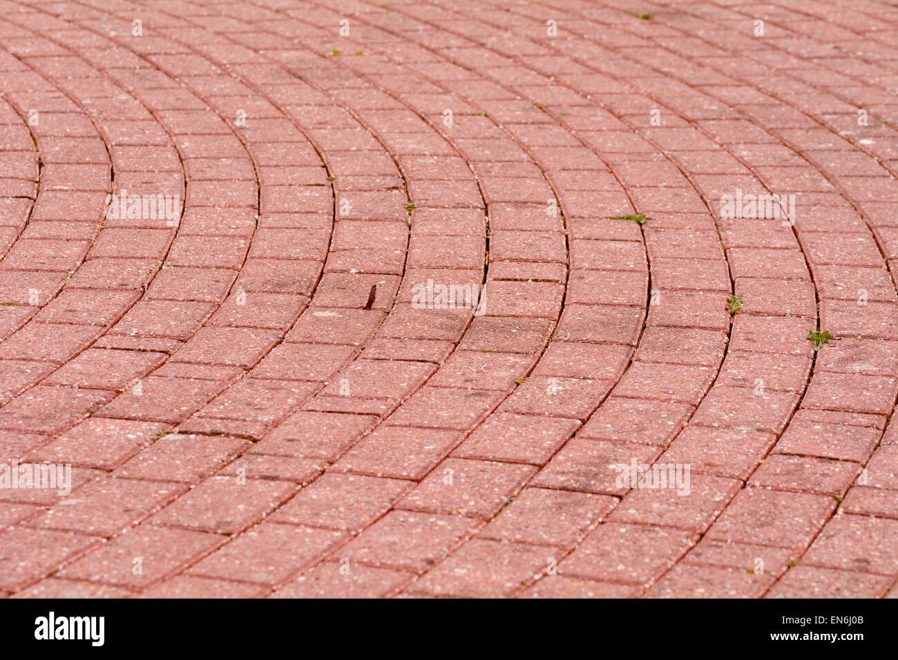 Circular red brick pavement pattern Stock Photo - Alamy