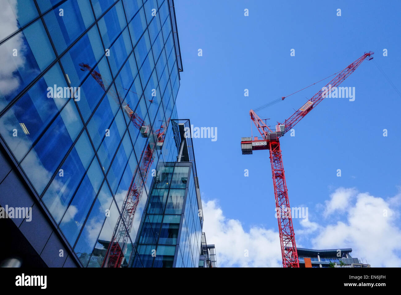 Manchester UK: Modern office buildings in Manchester City Centre with ...