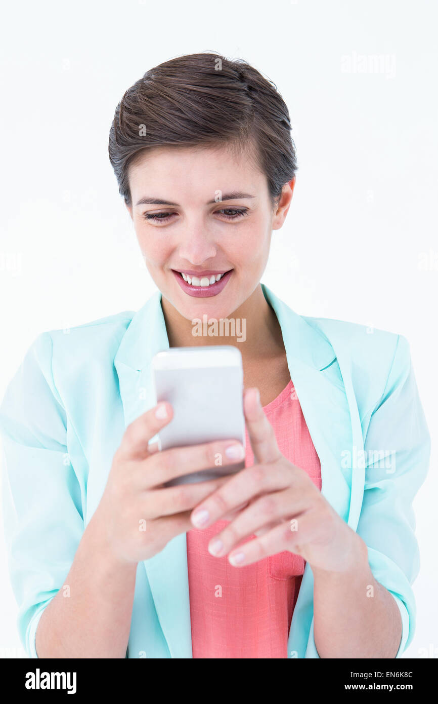 Hands holding smartphone fingers typing hi-res stock photography and ...