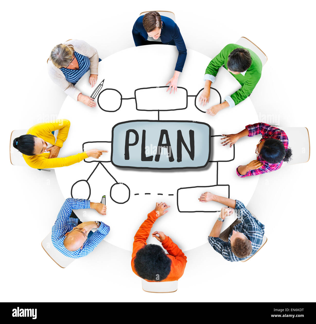 Group of People Brainstorming about Plan Stock Photo - Alamy