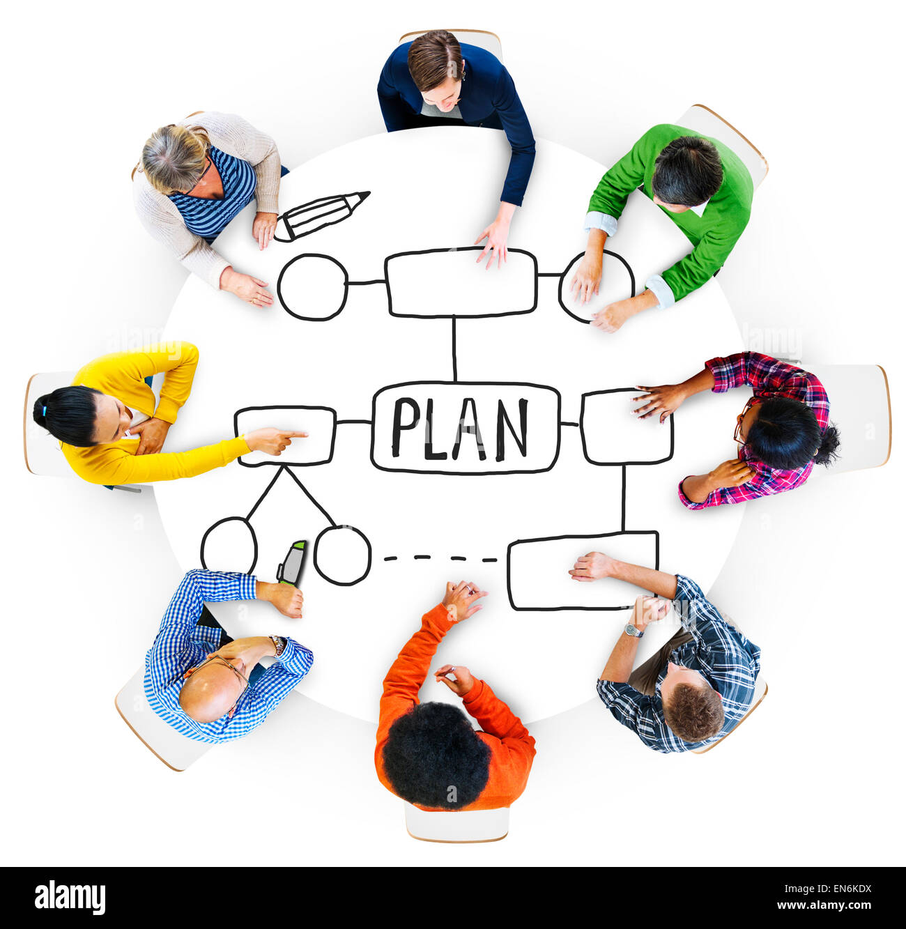 Group of People Brainstorming about Plan Stock Photo - Alamy