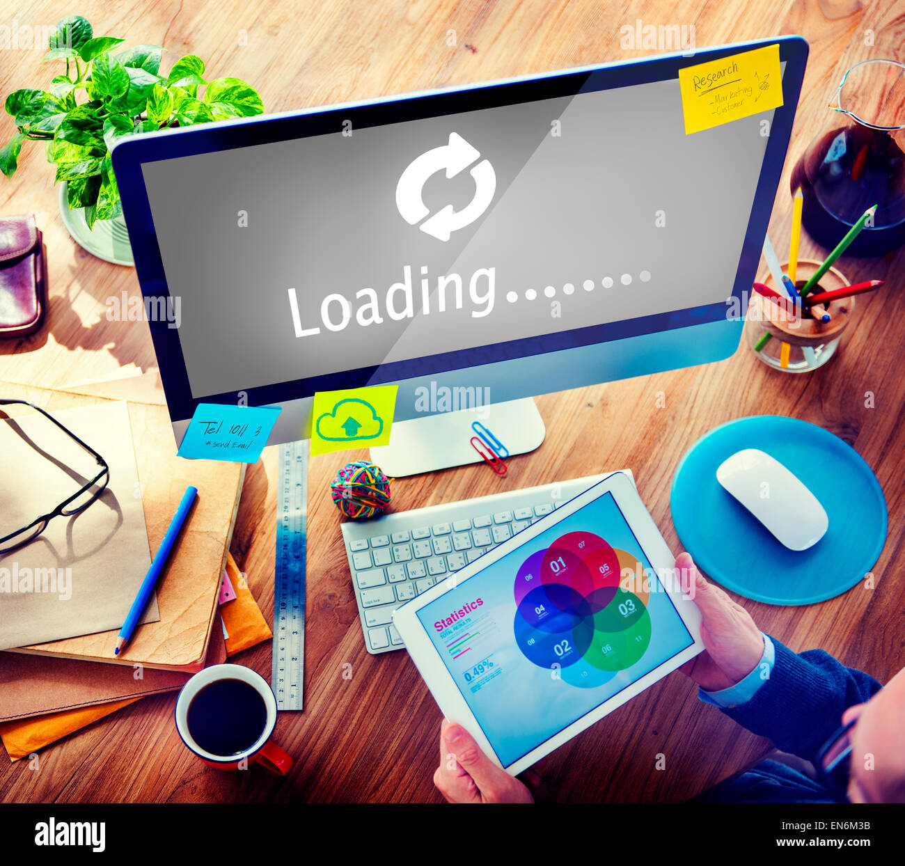 Digital Online Computer Loading Office Concept Stock Photo - Alamy