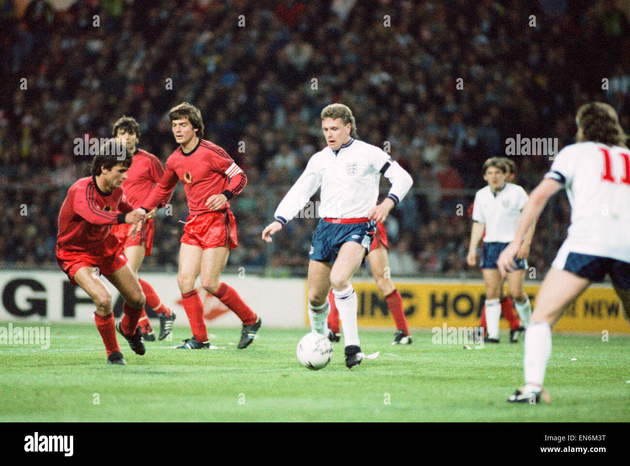 1990 World Cup Qualifier at Wembley Stadium. England 5 v Albania 0 ...