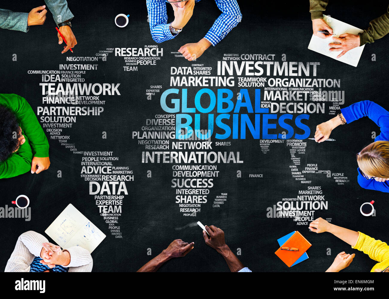 Group of Multiethnic People Discussing Business Global Issues Stock ...