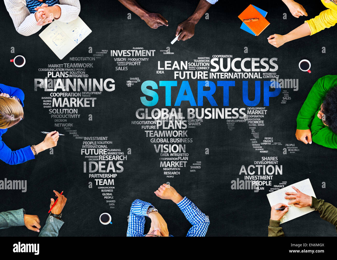 Multiethnic People Discussing Start Up Global Issues Concept Stock ...