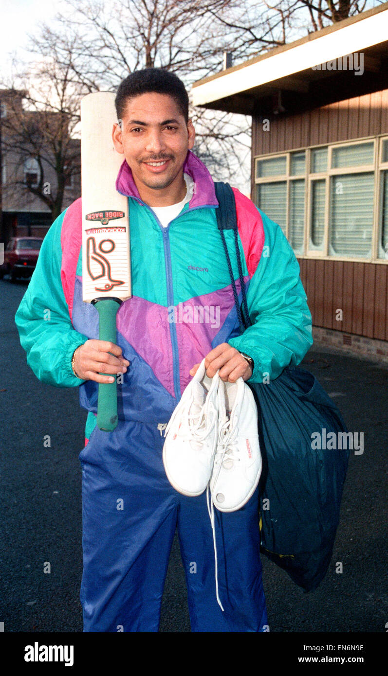 Lancashire and England cricketer Phil DeFreitas 10th December 1990 ...