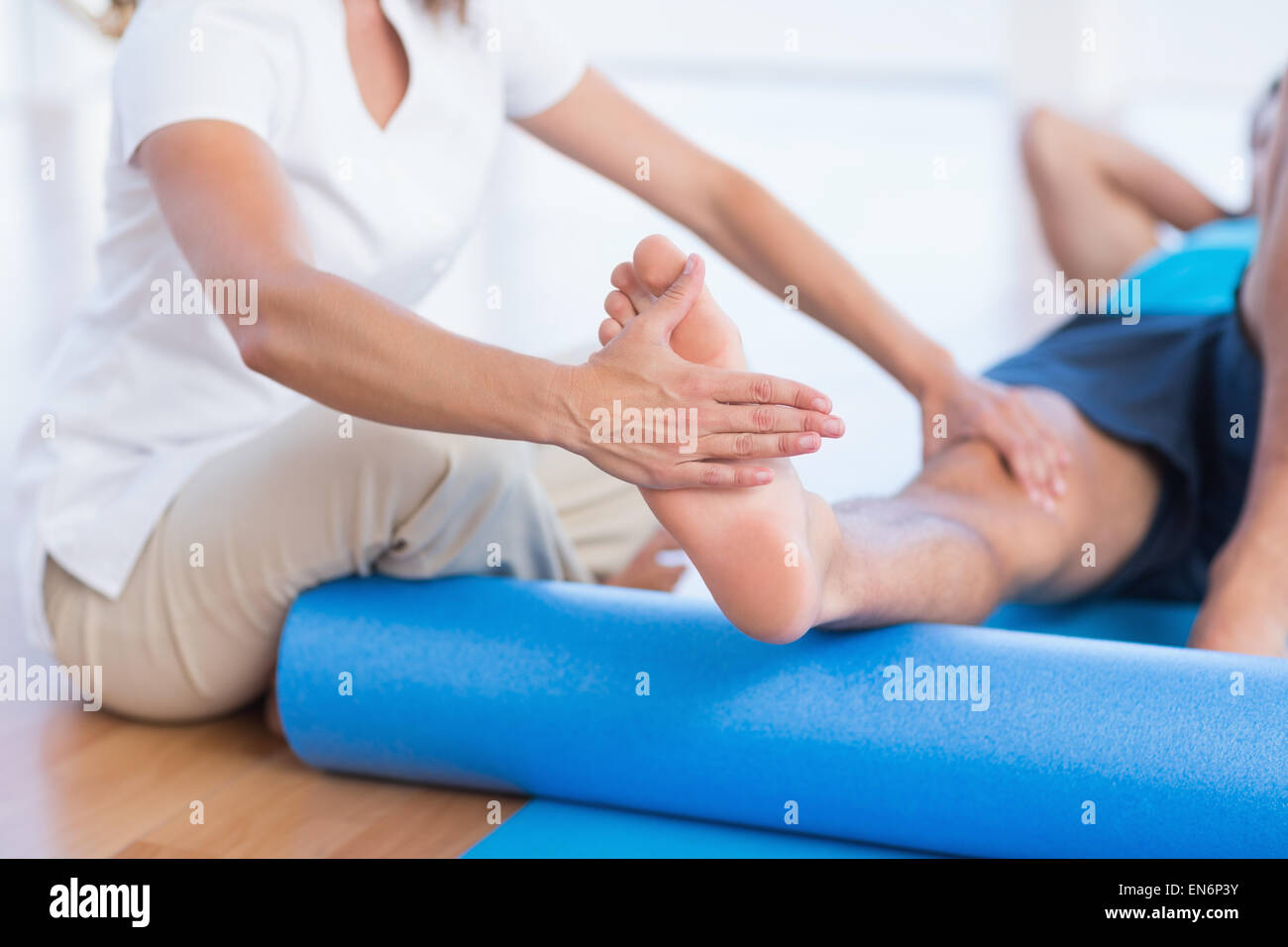 Foot exercise male mat hi-res stock photography and images - Alamy