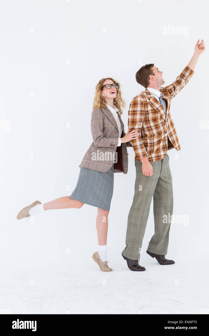 Geeky man woman hi-res stock photography and images - Alamy