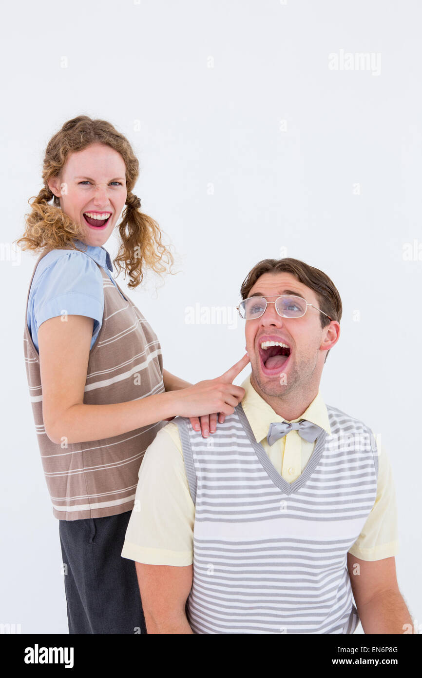 Excited young man touching hi-res stock photography and images - Alamy