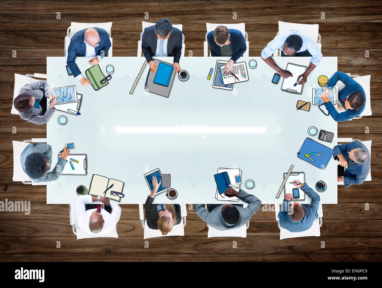 Group of People in a Meeting Photo Illustration Stock Photo - Alamy