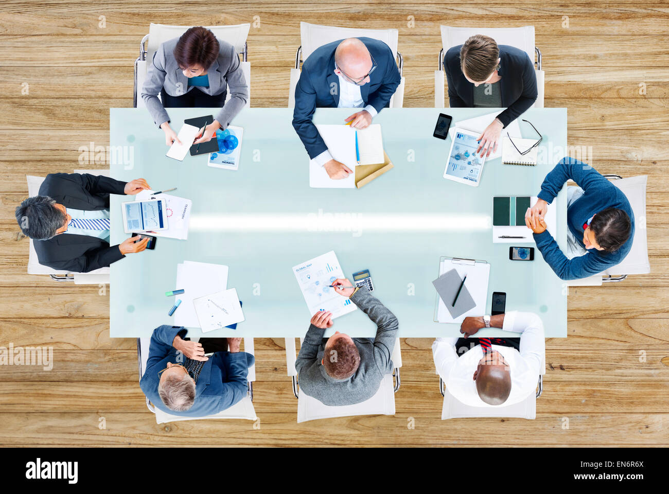 Business People Having a Meeting in the Office Stock Photo - Alamy