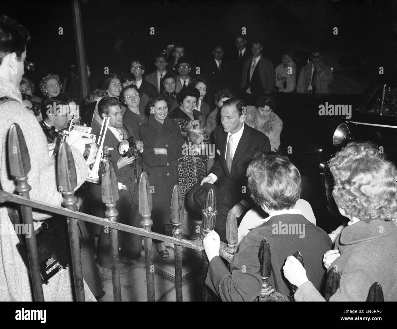 Frank Sinatra seen here arriving at the home of lady Northampton's in ...