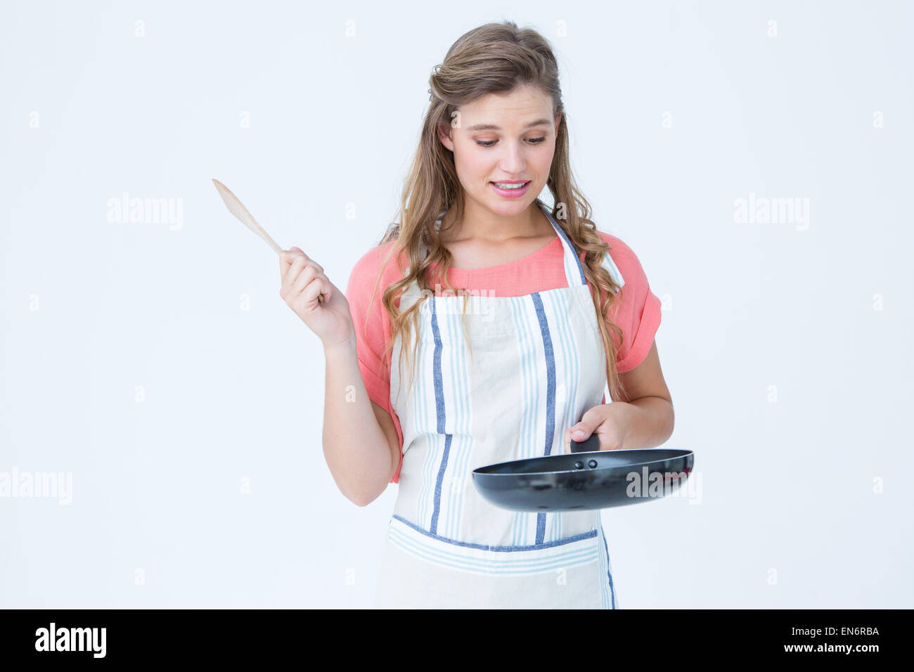 Woman frying pan hi-res stock photography and images - Alamy
