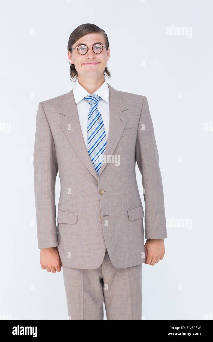 Geeky man looking to camera standing hi-res stock photography and images - Alamy