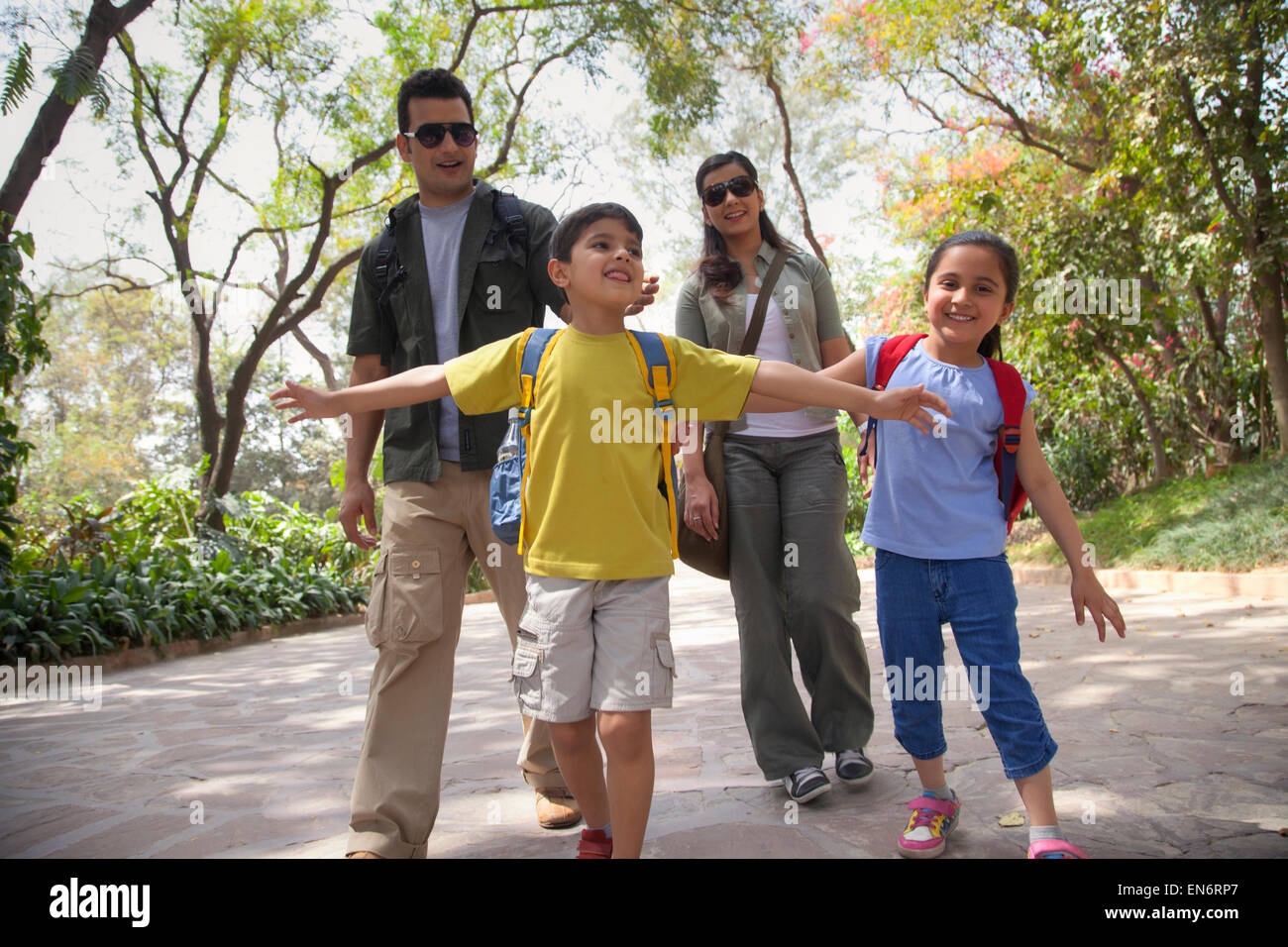 Portrait three young siblings outdoors hi-res stock photography and ...
