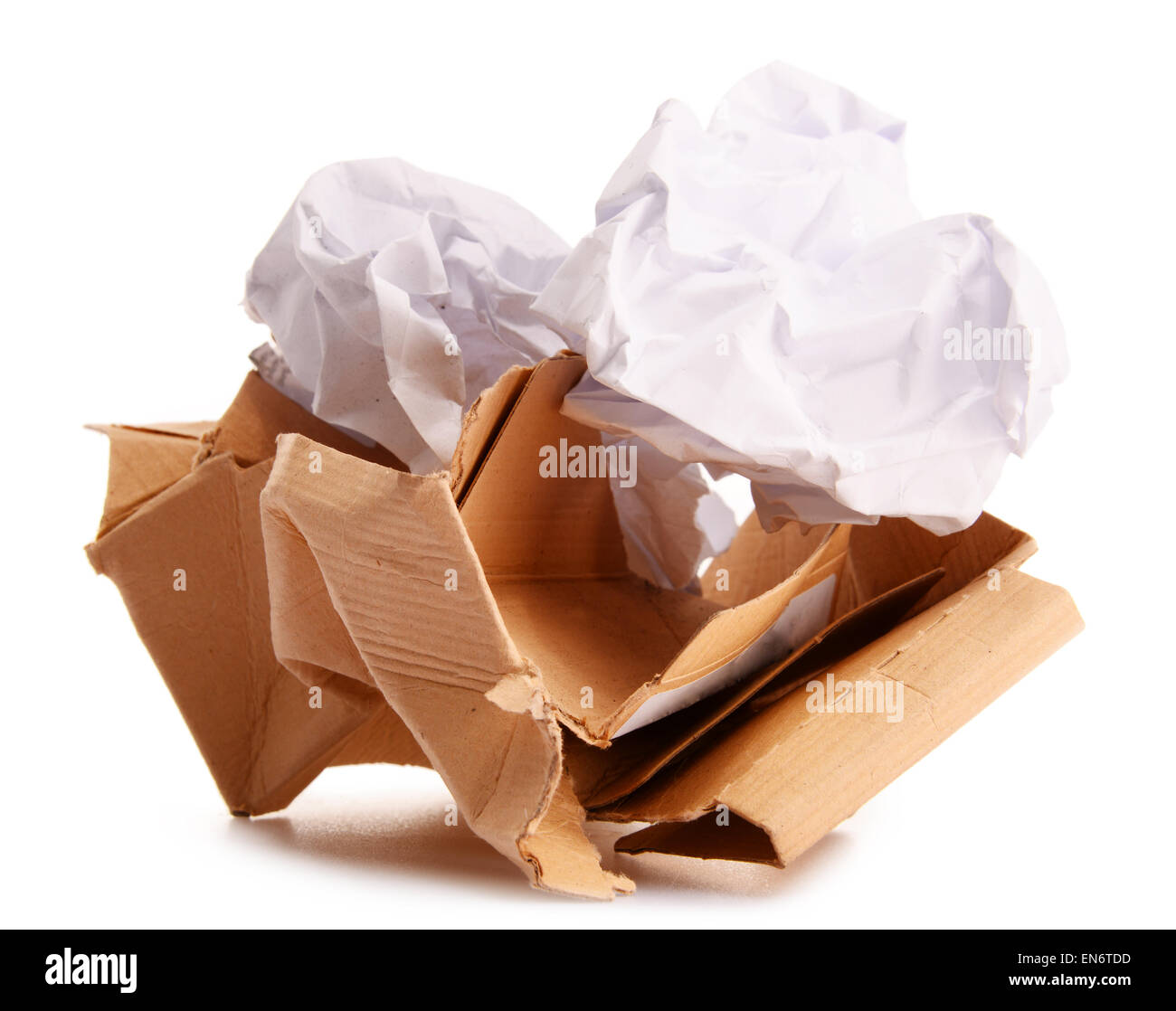 Recycling paper isolated on white background Stock Photo - Alamy