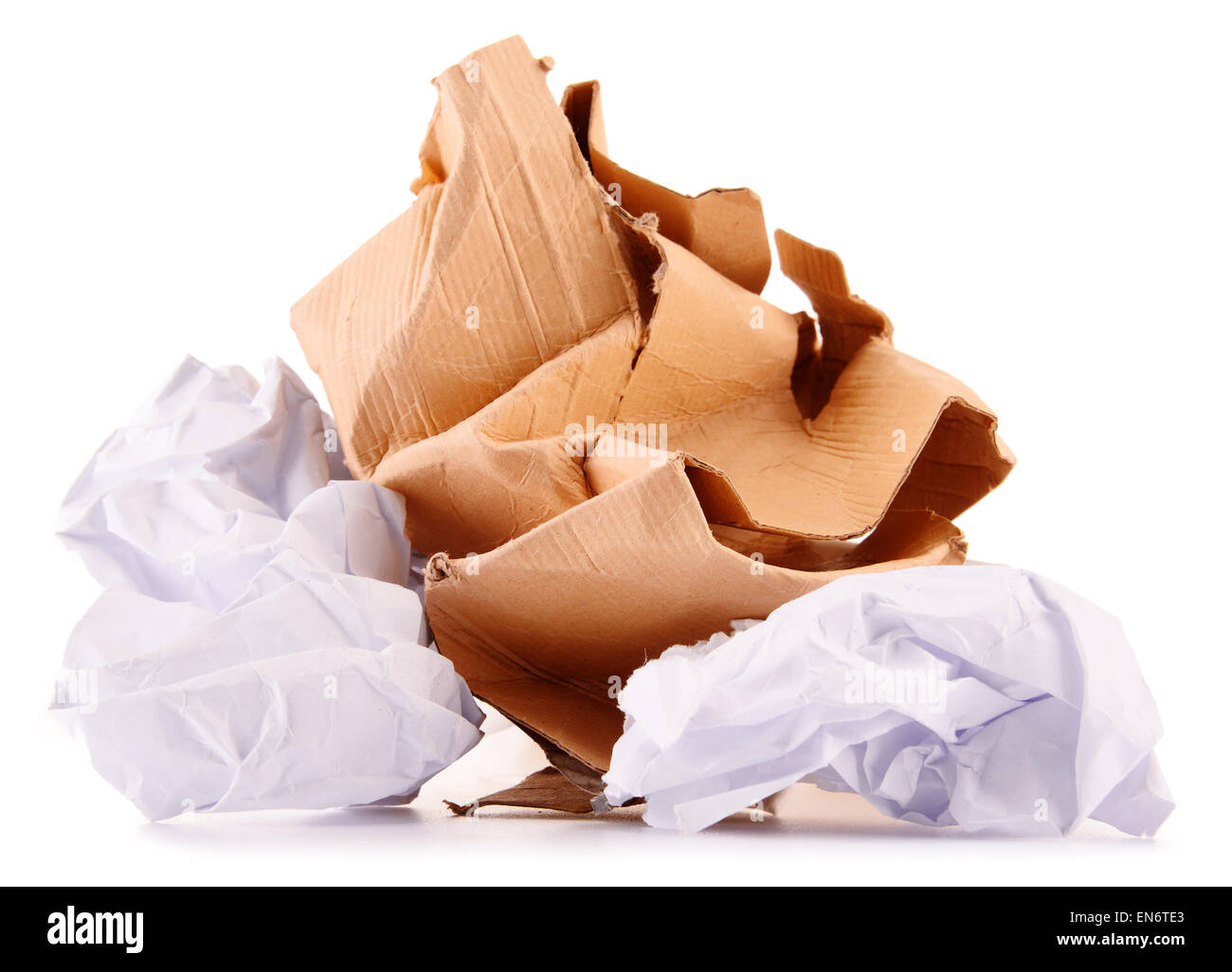 Recycling paper isolated on white background Stock Photo - Alamy