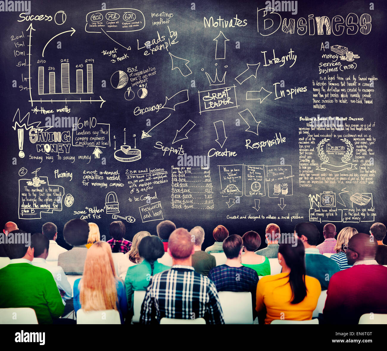 Diverse People in a Seminar About Leadership Stock Photo - Alamy