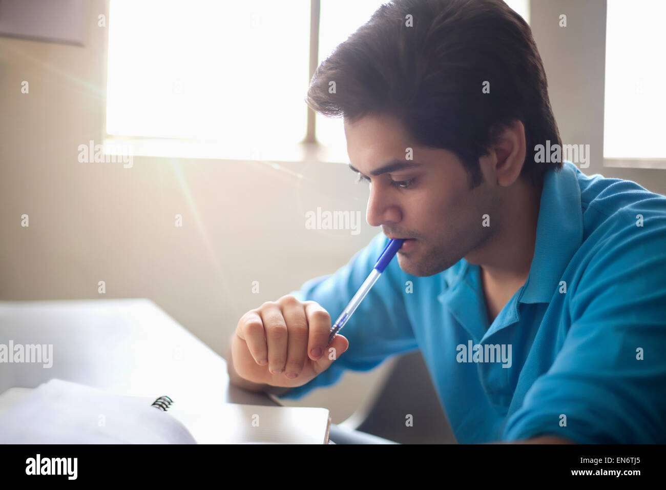 Indian college student thinking hi-res stock photography and images - Alamy