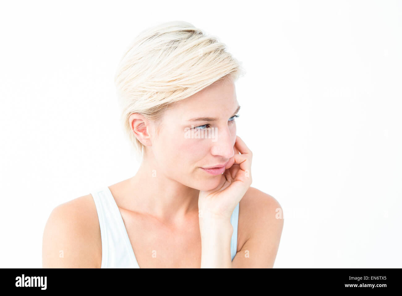 Hand on cheek hi-res stock photography and images - Alamy