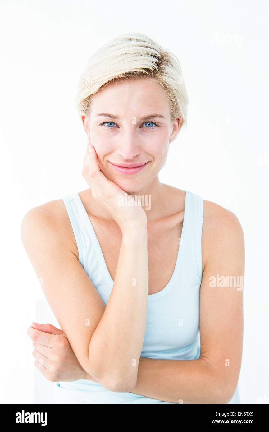 Hand on cheek hi-res stock photography and images - Alamy
