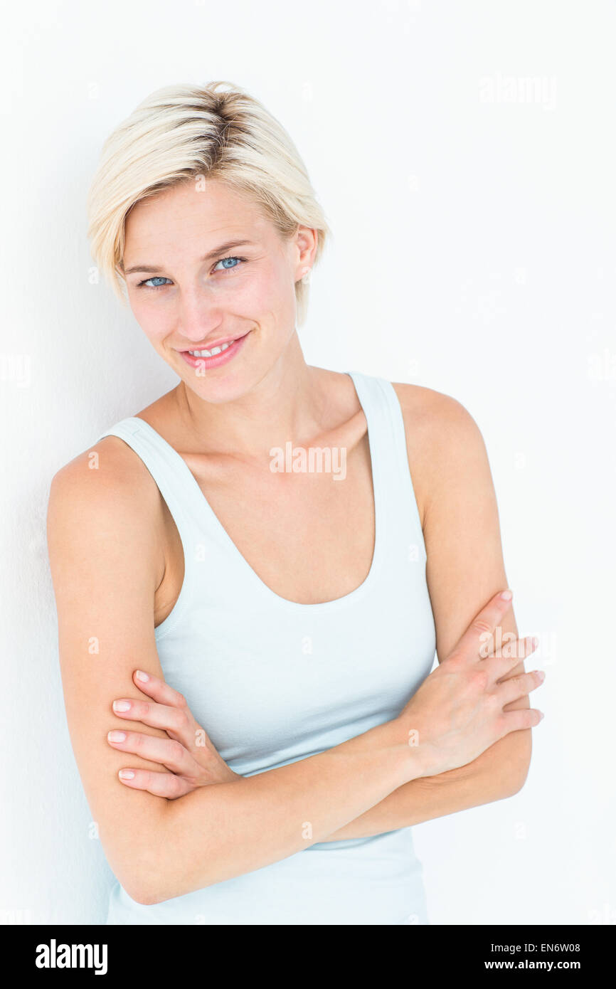 Beautiful model arms crossed hi-res stock photography and images - Alamy