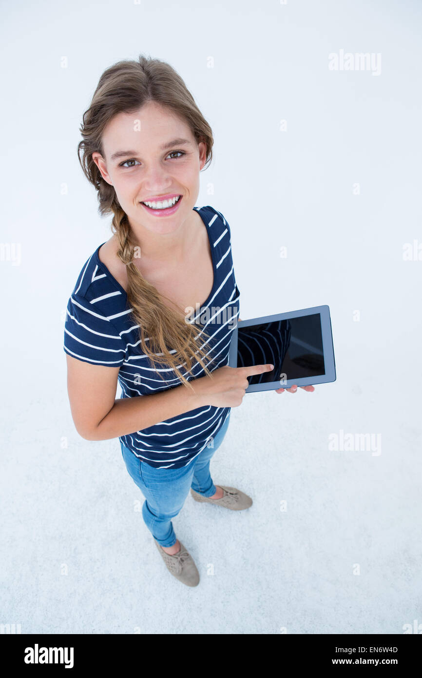 Woman using pc tablet hi-res stock photography and images - Alamy