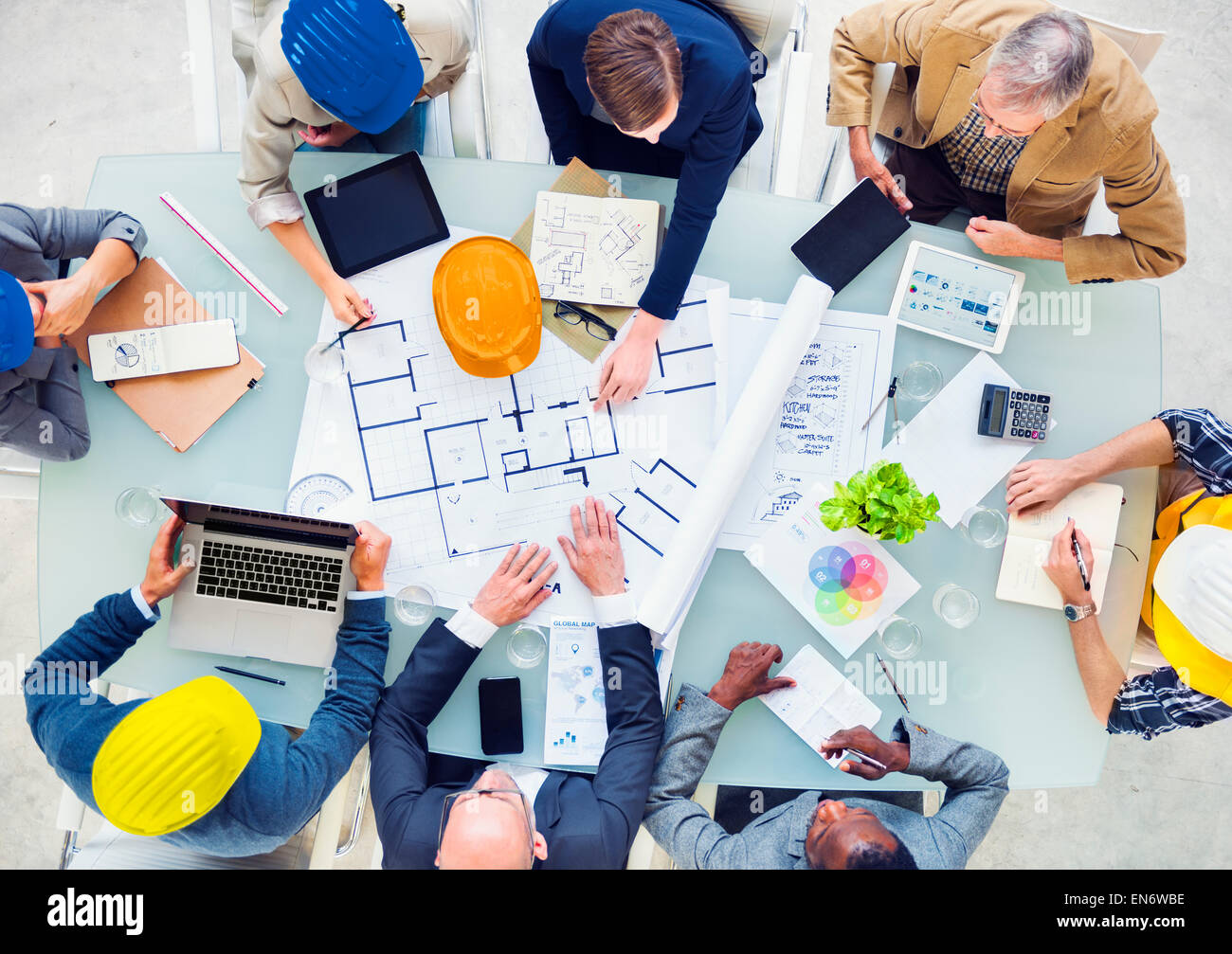 Group of Engineers Planning for a New Project Stock Photo - Alamy