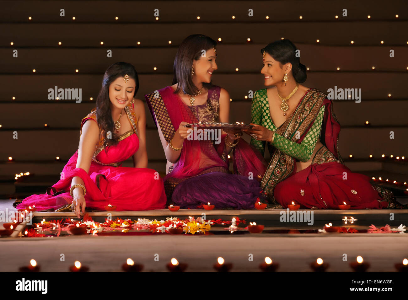 Women saree floating hi-res stock photography and images - Alamy