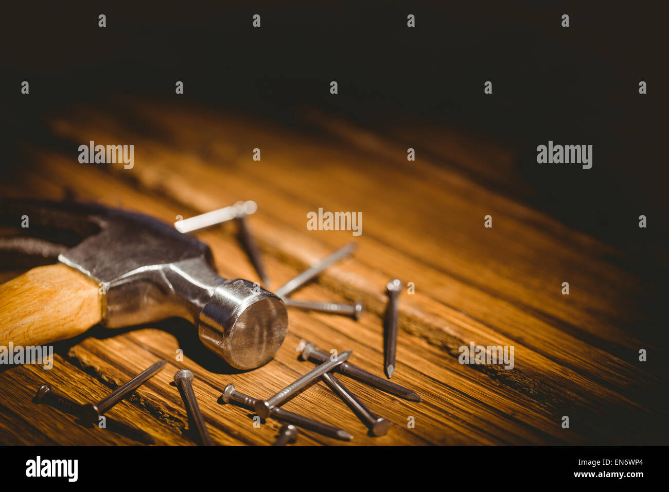 Hammer on table hi-res stock photography and images - Alamy