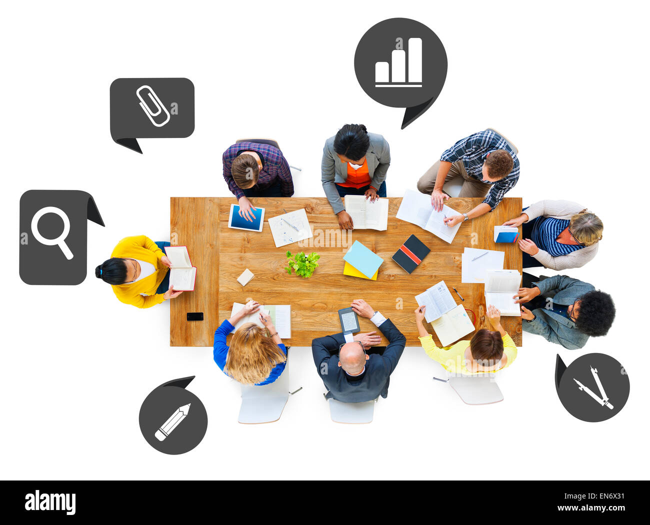 Classroom speech group Cut Out Stock Images & Pictures - Alamy