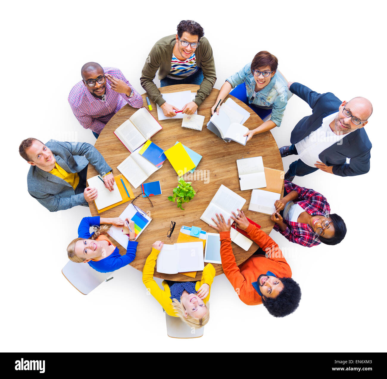 Group friends in white Cut Out Stock Images & Pictures - Alamy