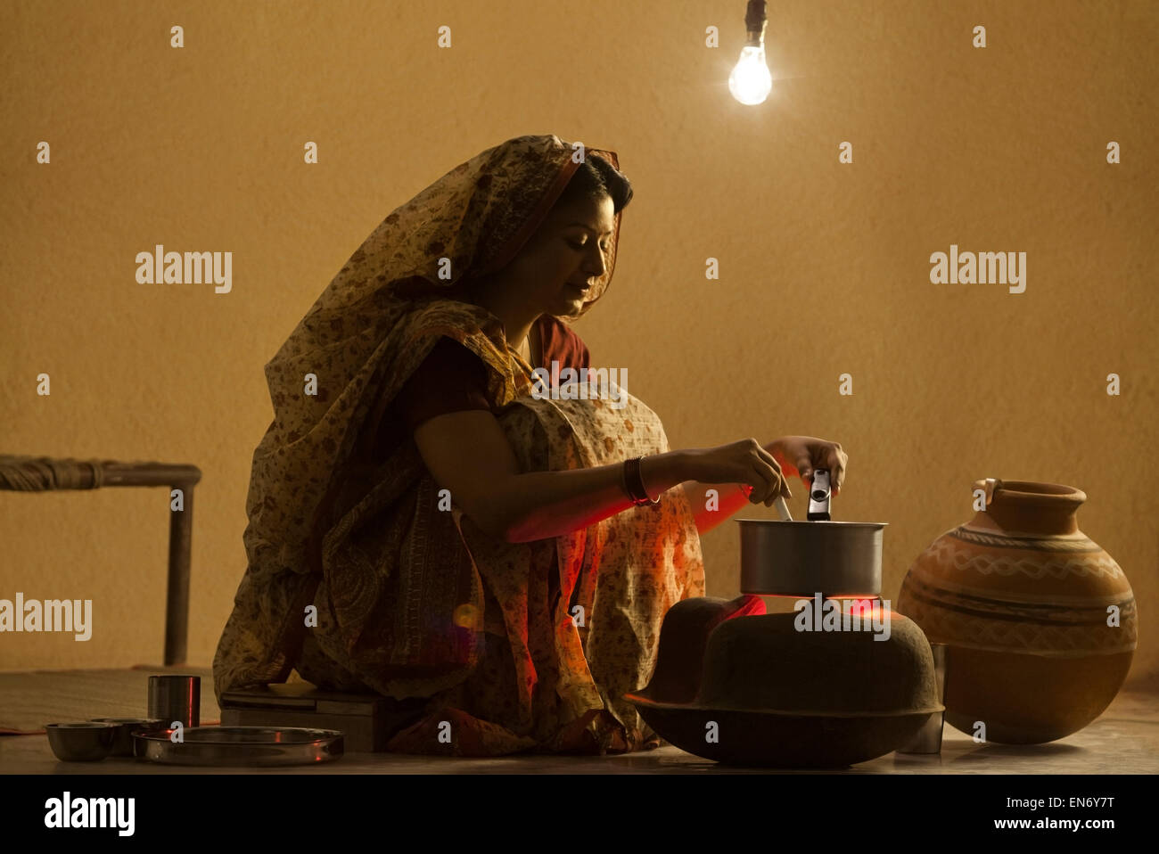 Indian women cooking food hi-res stock photography and images - Alamy