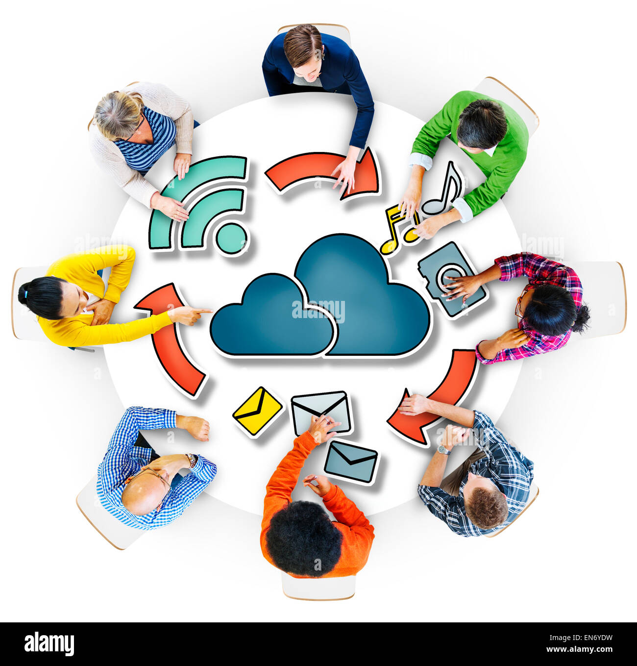 Teamwork Diversity Computing High Resolution Stock Photography and ...