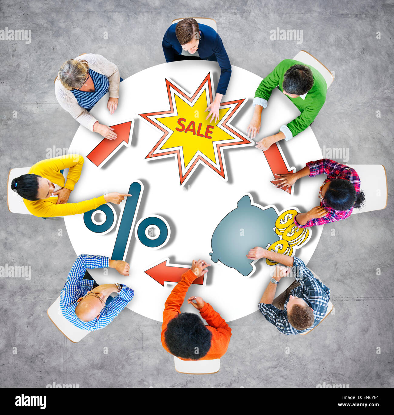 Aerial View Business People Saving Commercial Sales Concepts Stock ...