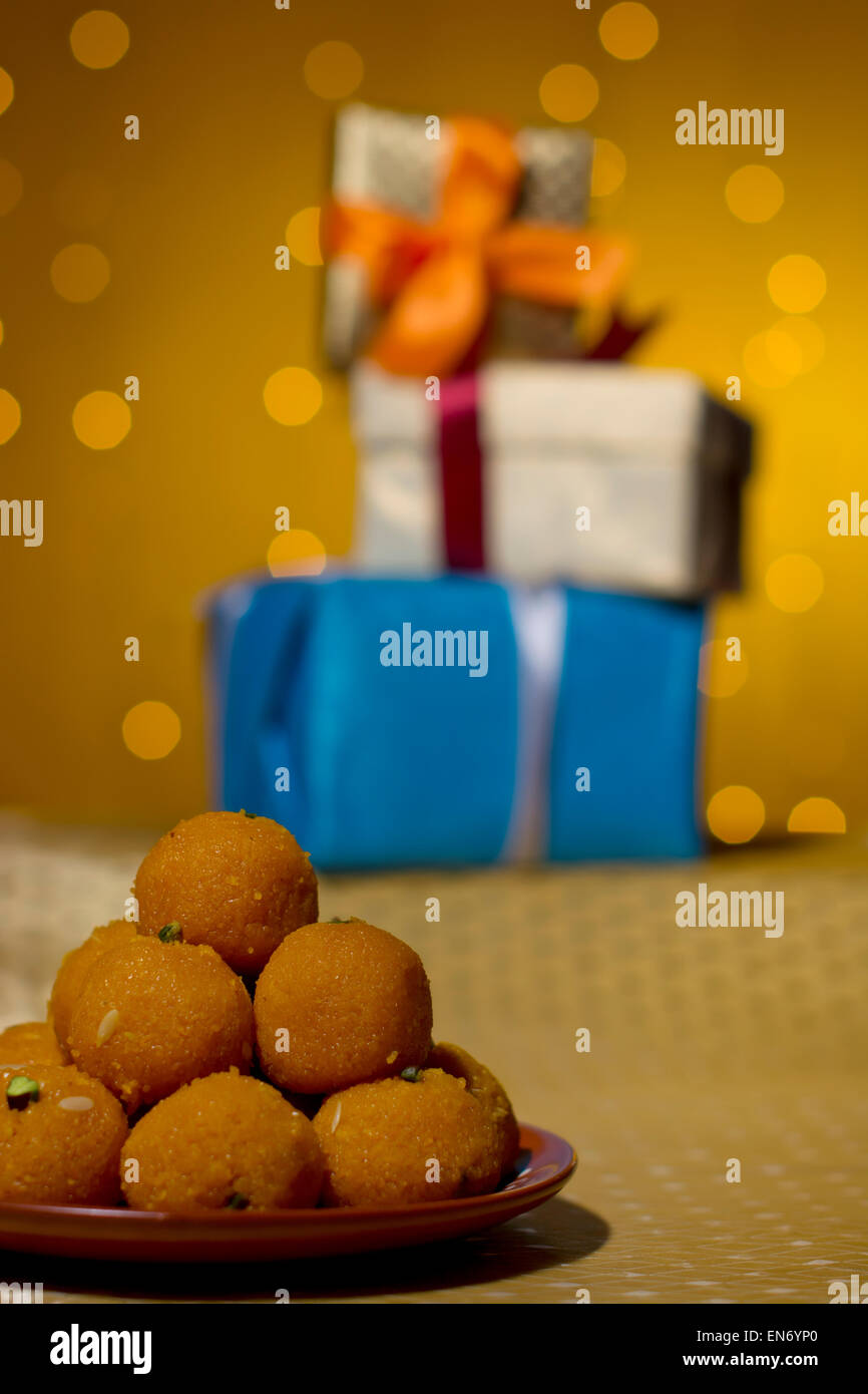 Close-up of laddus Stock Photo - Alamy