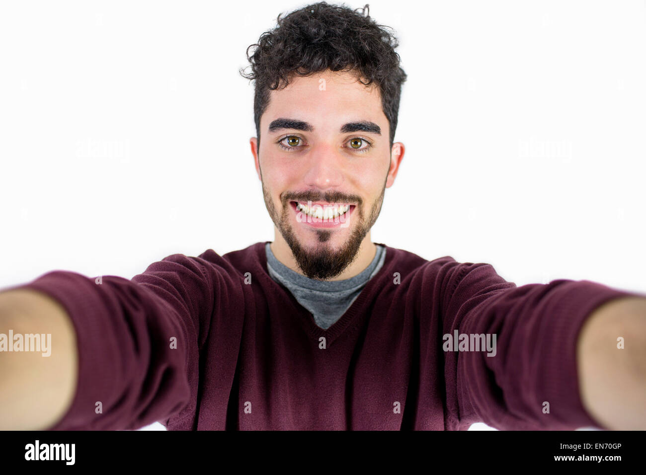 Casual man taking a selfie Stock Photo - Alamy