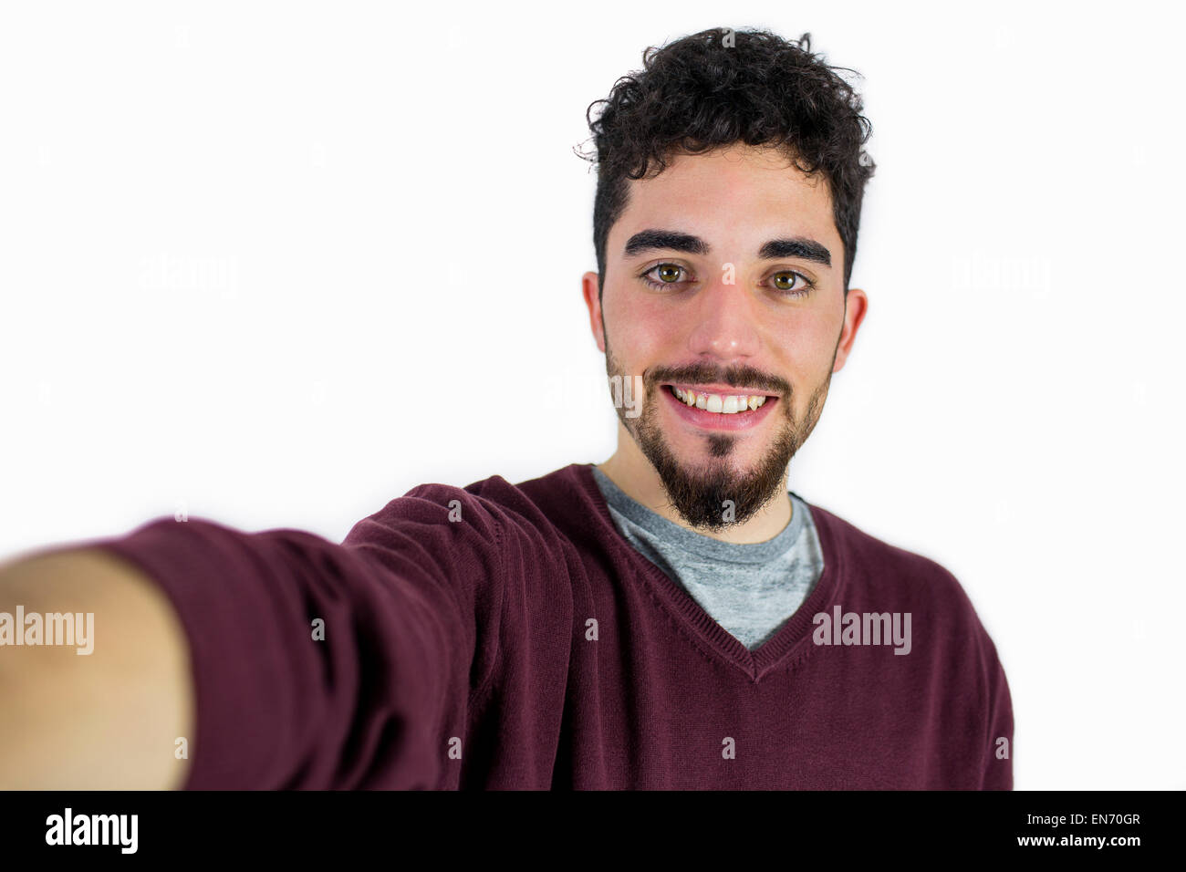 Casual man taking a selfie Stock Photo - Alamy