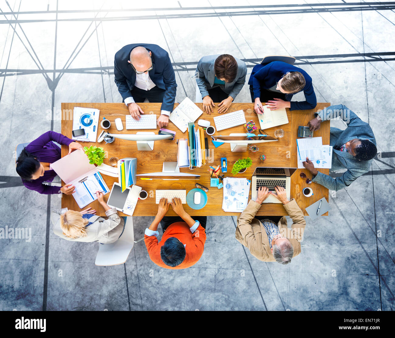 Brainstorming Planning Partnership Strategy Workstation Business ...