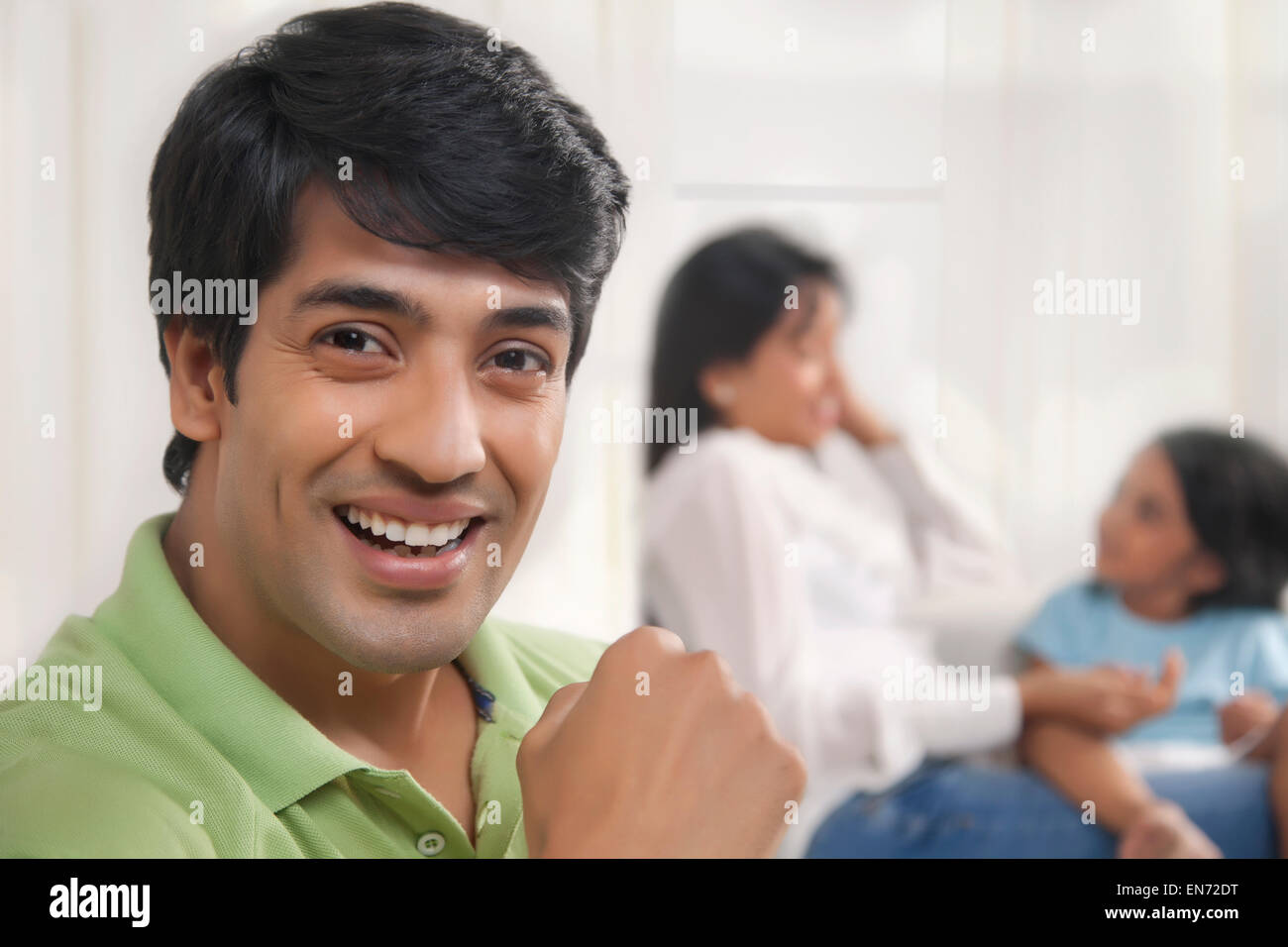Portrait of man smiling Stock Photo - Alamy