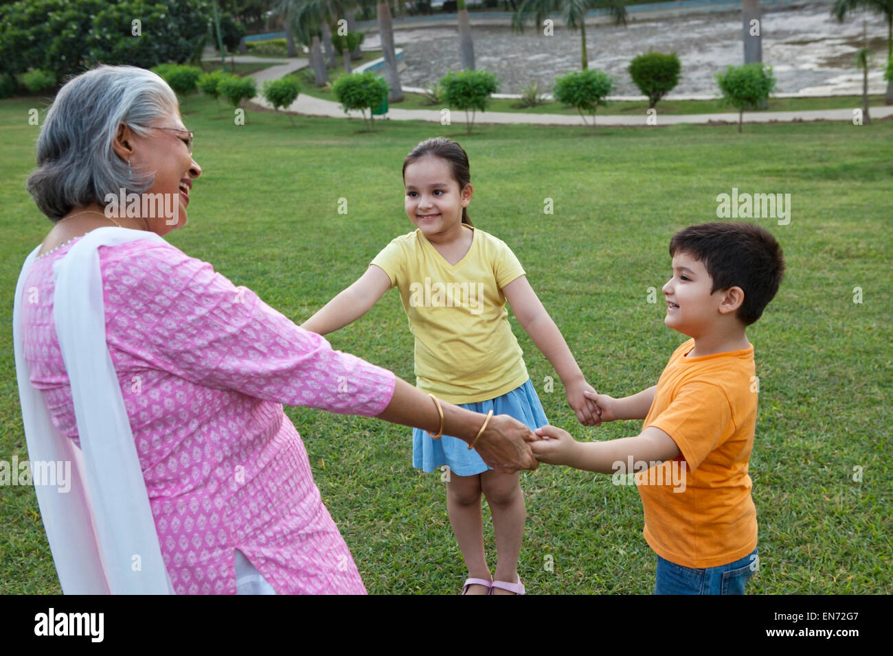 Grandparents Playing With Grandchildren