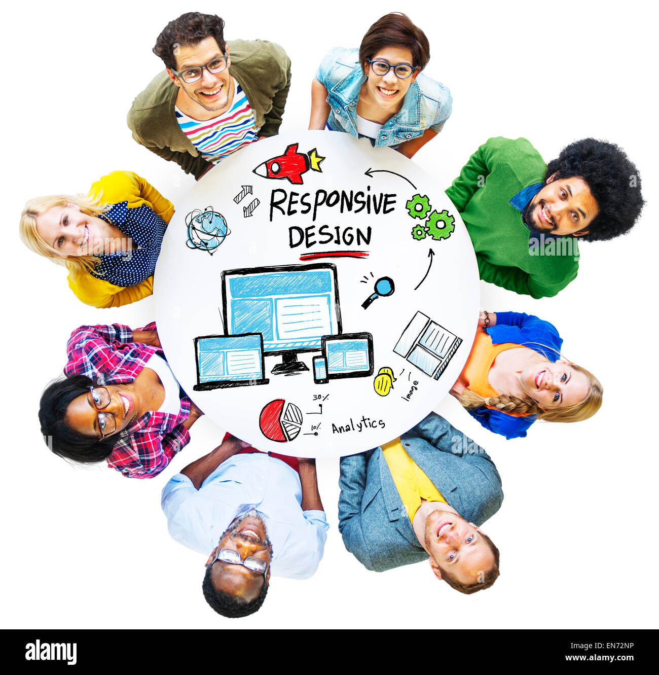 Responsive Design Internet Web Online People Diversity Concept Stock ...