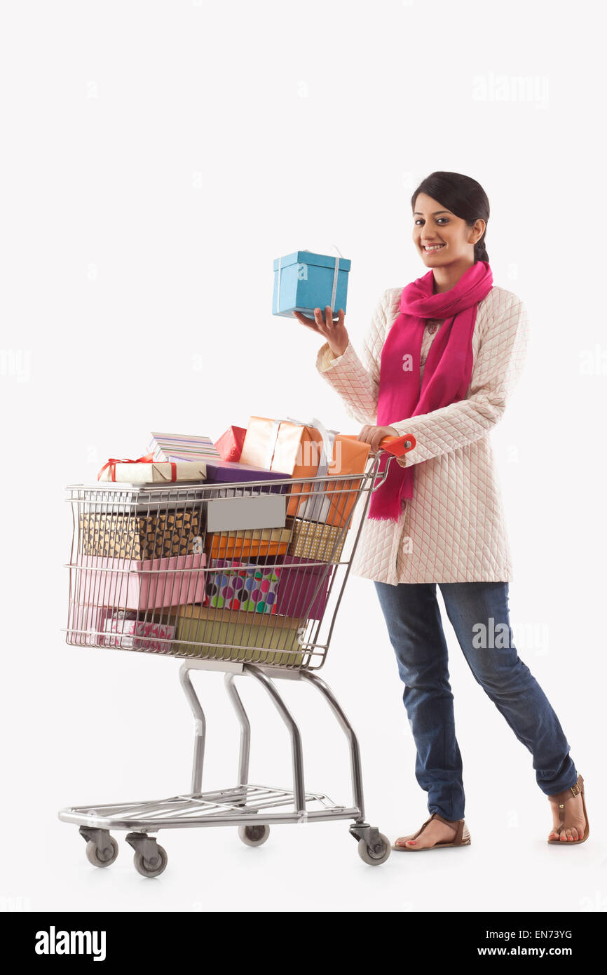 Housewife holding box hi-res stock photography and images - Alamy