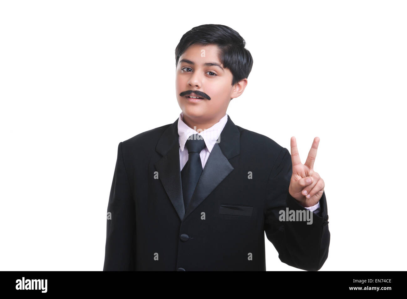 Boy with peace sign hi-res stock photography and images - Alamy